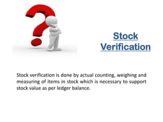 Methods of Stock Verification | PPTX | Stocks and Bonds | Personal ...