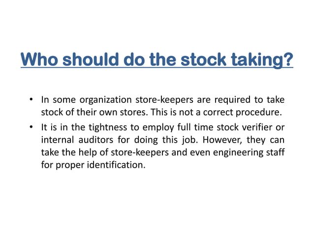 Methods of Stock Verification | PPTX | Stocks and Bonds | Personal ...