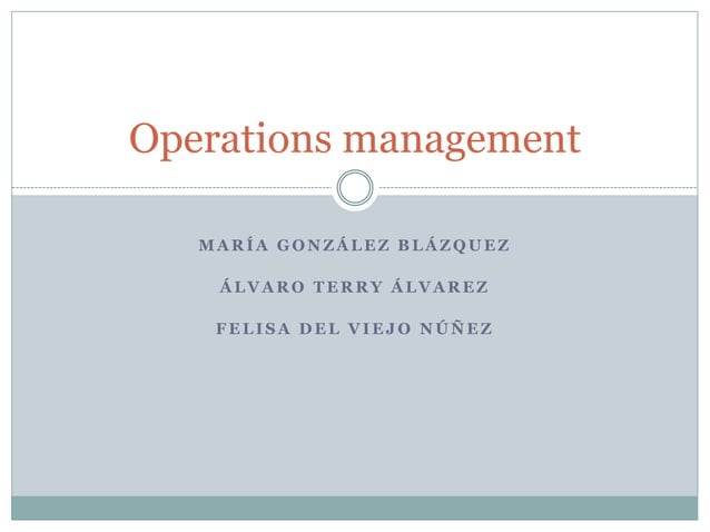 Operations Management Chapter 1 Pptx