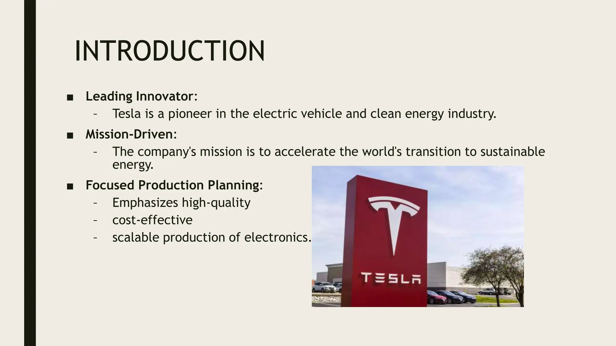OM PRESENTATION TESLA FINAL electronicss | PPTX