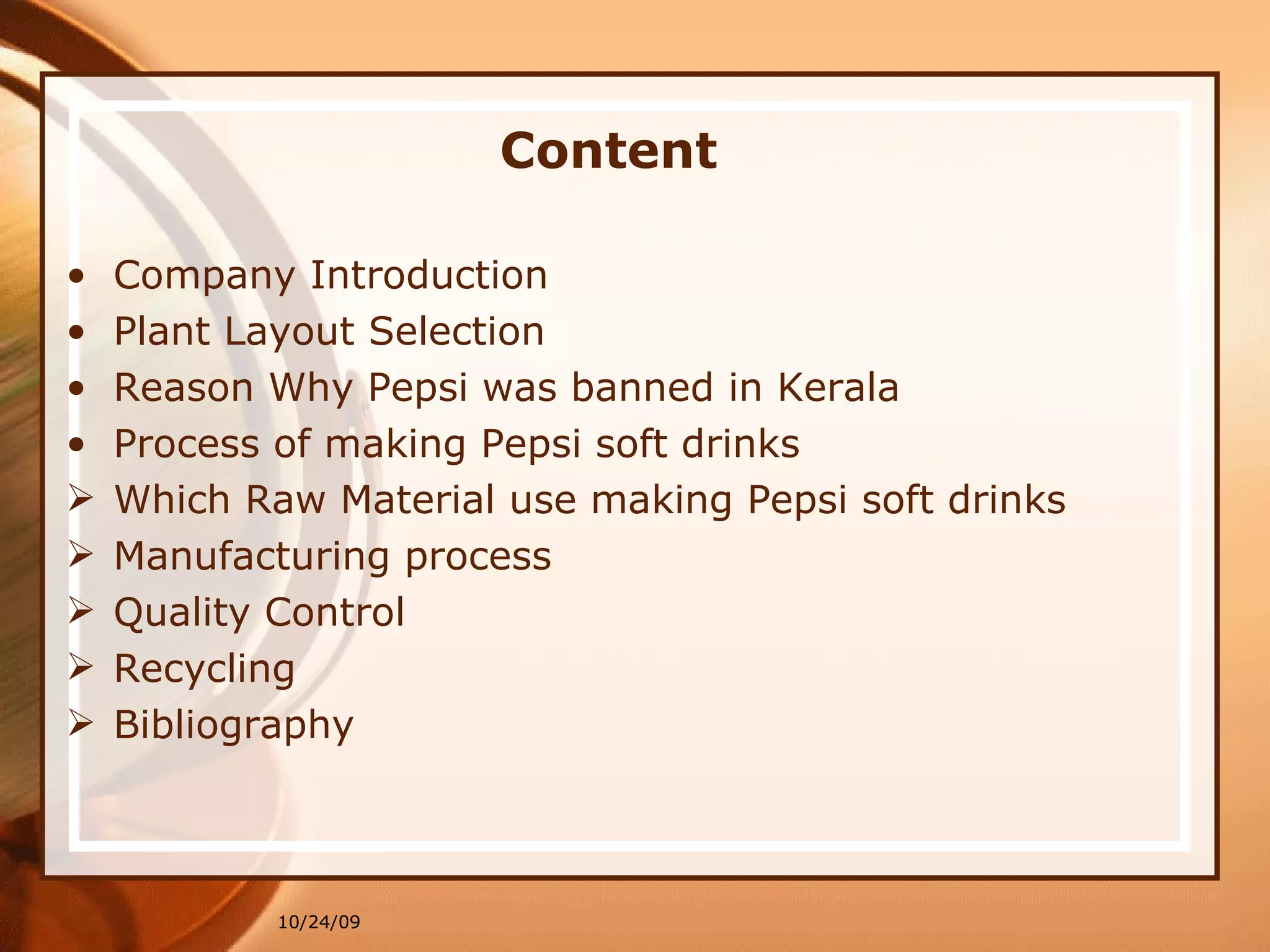 process of making Pepsi | PPT