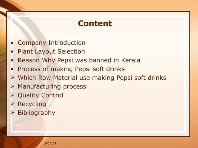 process of making Pepsi | PPT