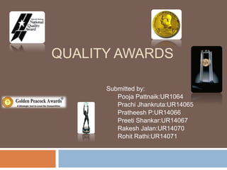 Operations management quality awards | PPTX
