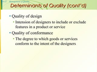 Om quality dimensions process | PPT