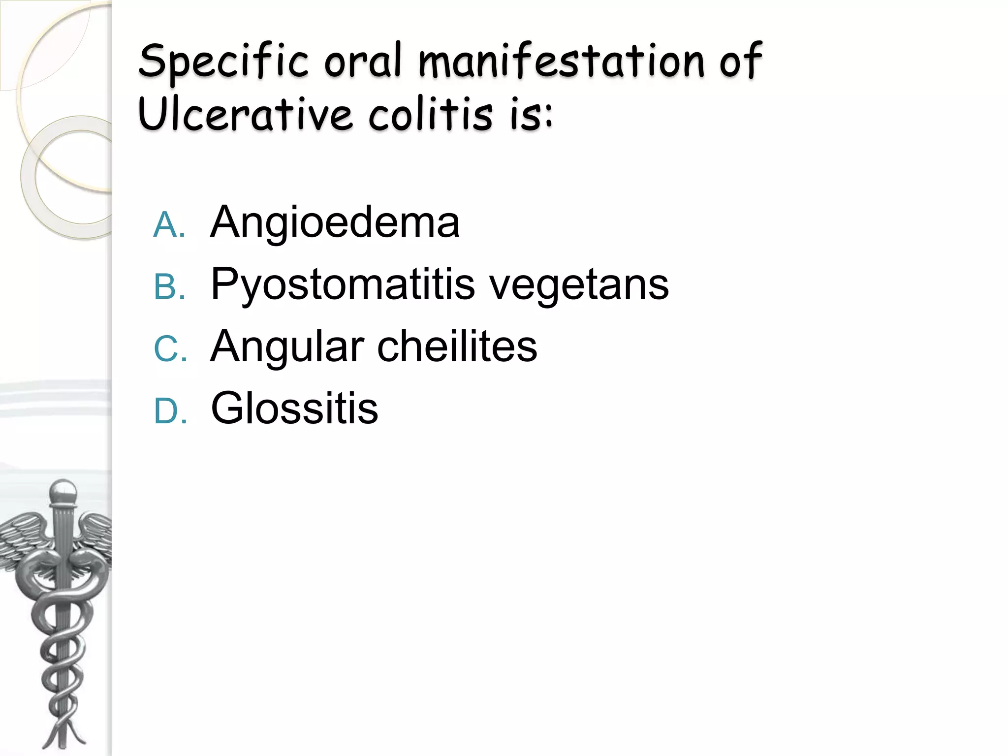 dental consideration for inflammatory bowel disease | PPTX
