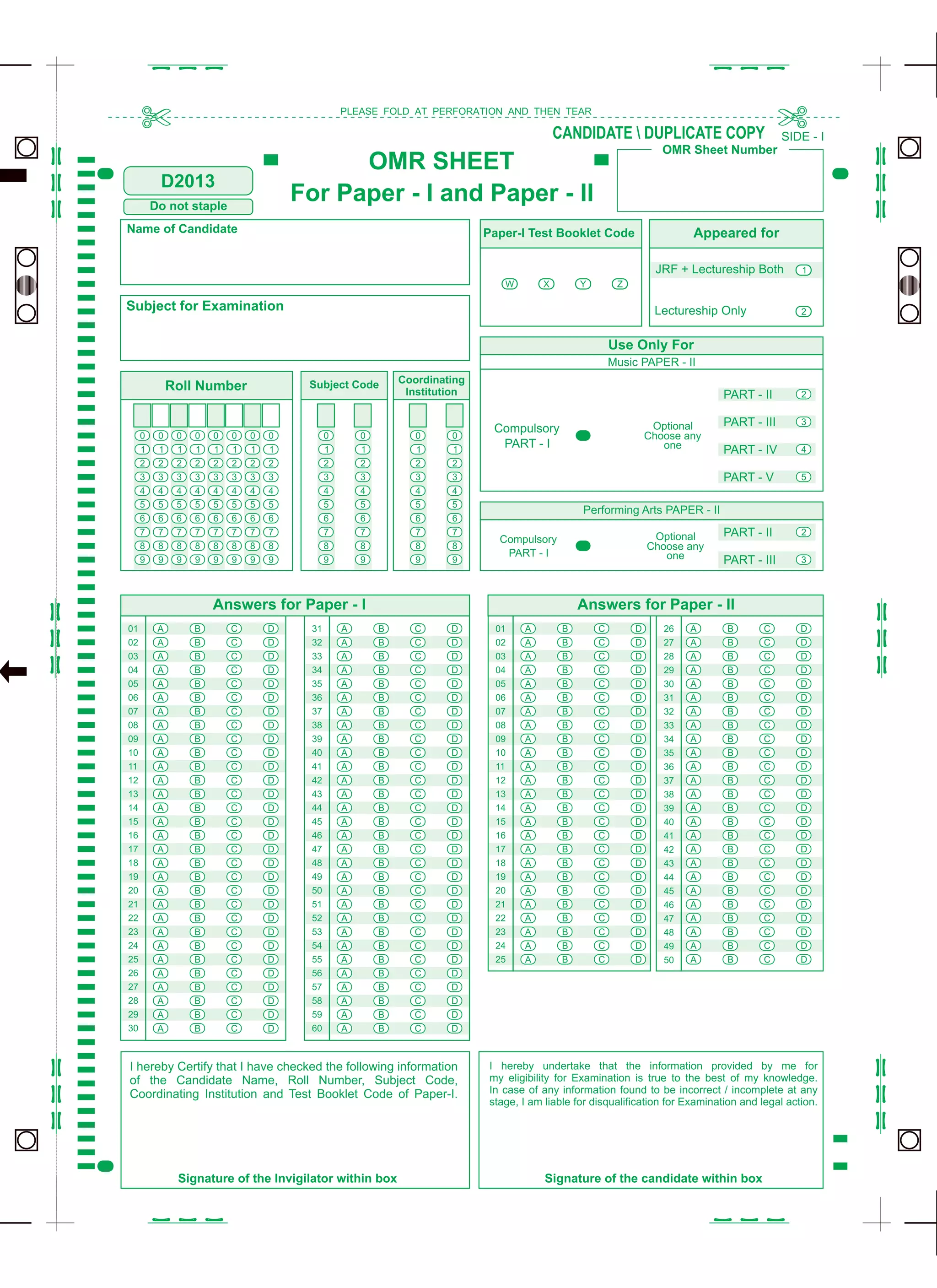 Omr 13 d_ i & ii | PDF