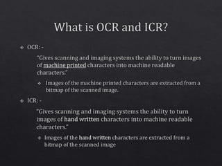 Omr and ocr | PPTX | Technology & Computing