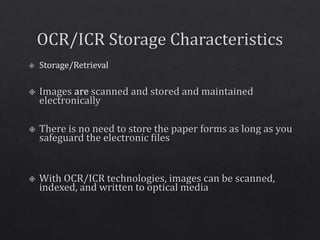 Omr and ocr | PPTX | Technology & Computing