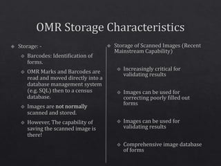 Omr and ocr | PPTX | Technology & Computing