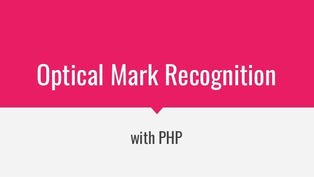 OMR (Optical Mark Recognition) with PHP