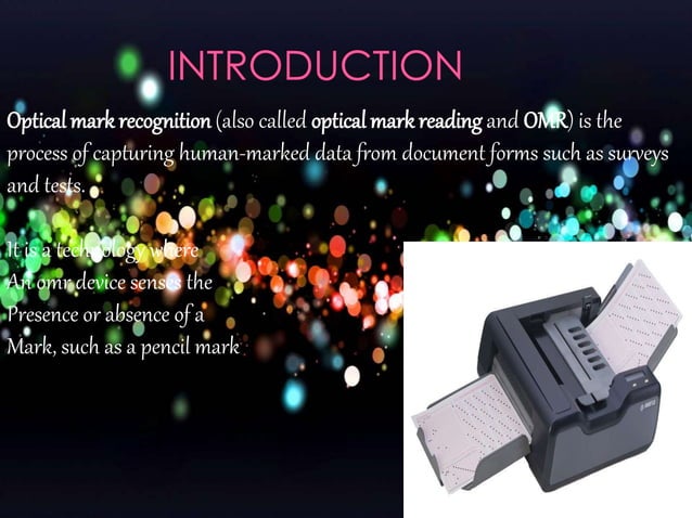 Optical Mark Recognition | PPTX | Technology & Computing