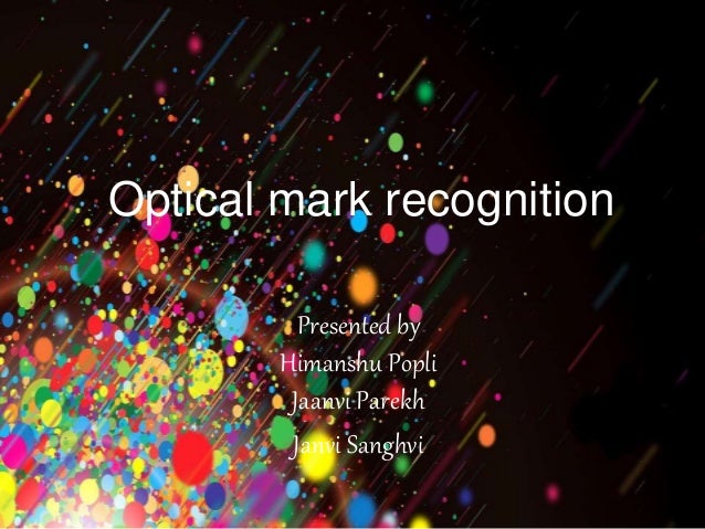 Optical Mark Recognition