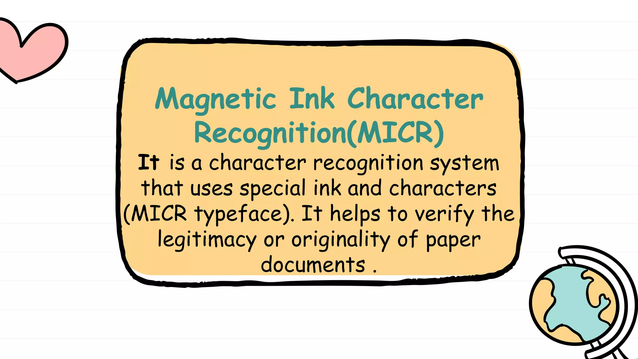 Omr, micr, smart card, magneticstrip card | PPT