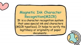 Omr, micr, smart card, magneticstrip card | PPTX