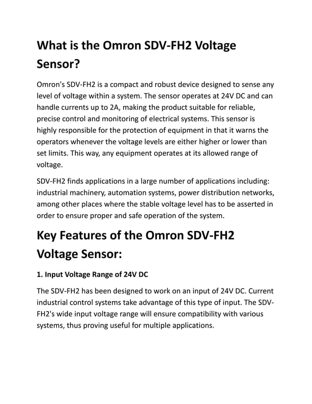 Omron sdv-fh2 voltage sensor 2a 24vdc new.pdf