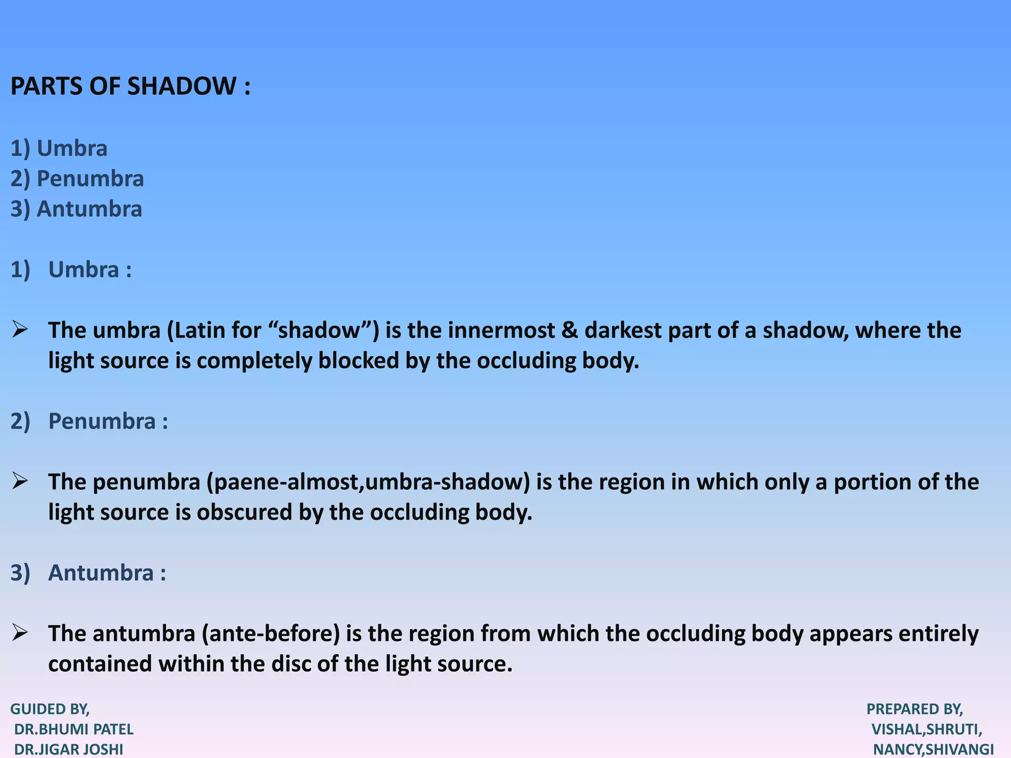 PRINCIPLES OF SHADOW CASTING | PPTX