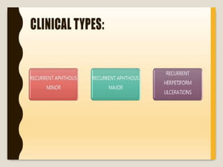 recurrent apthous ulcer | PPTX