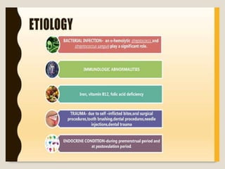 recurrent apthous ulcer | PPTX