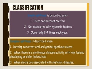 recurrent apthous ulcer | PPTX