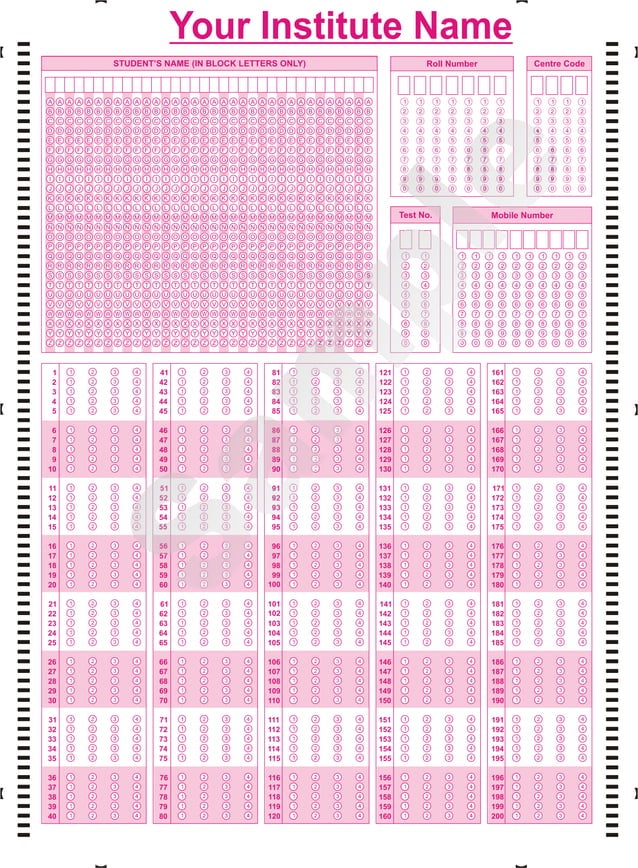 Printable Bubble Sheet 50 Questions