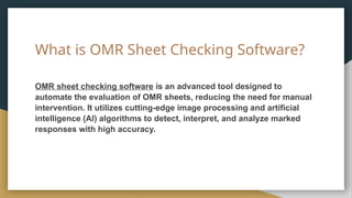 OMR Sheet Checking Software: Simplifying Assessments, One Sheet at a ...