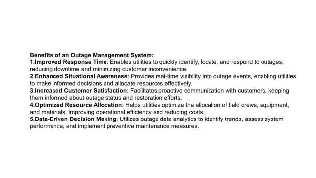 Outage Management System HANDLING ISSUES | PPTX | Business Utilities ...