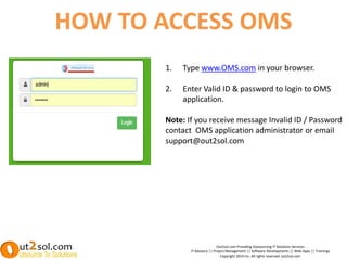 Oms user guide-bg | PDF