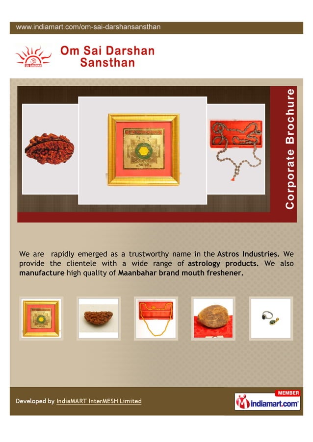 Om Sai Darshan Sansthan, Delhi , Astrology Products | PDF