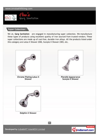 Garg Sanitation, Delhi, Bathroom Fittings | PDF