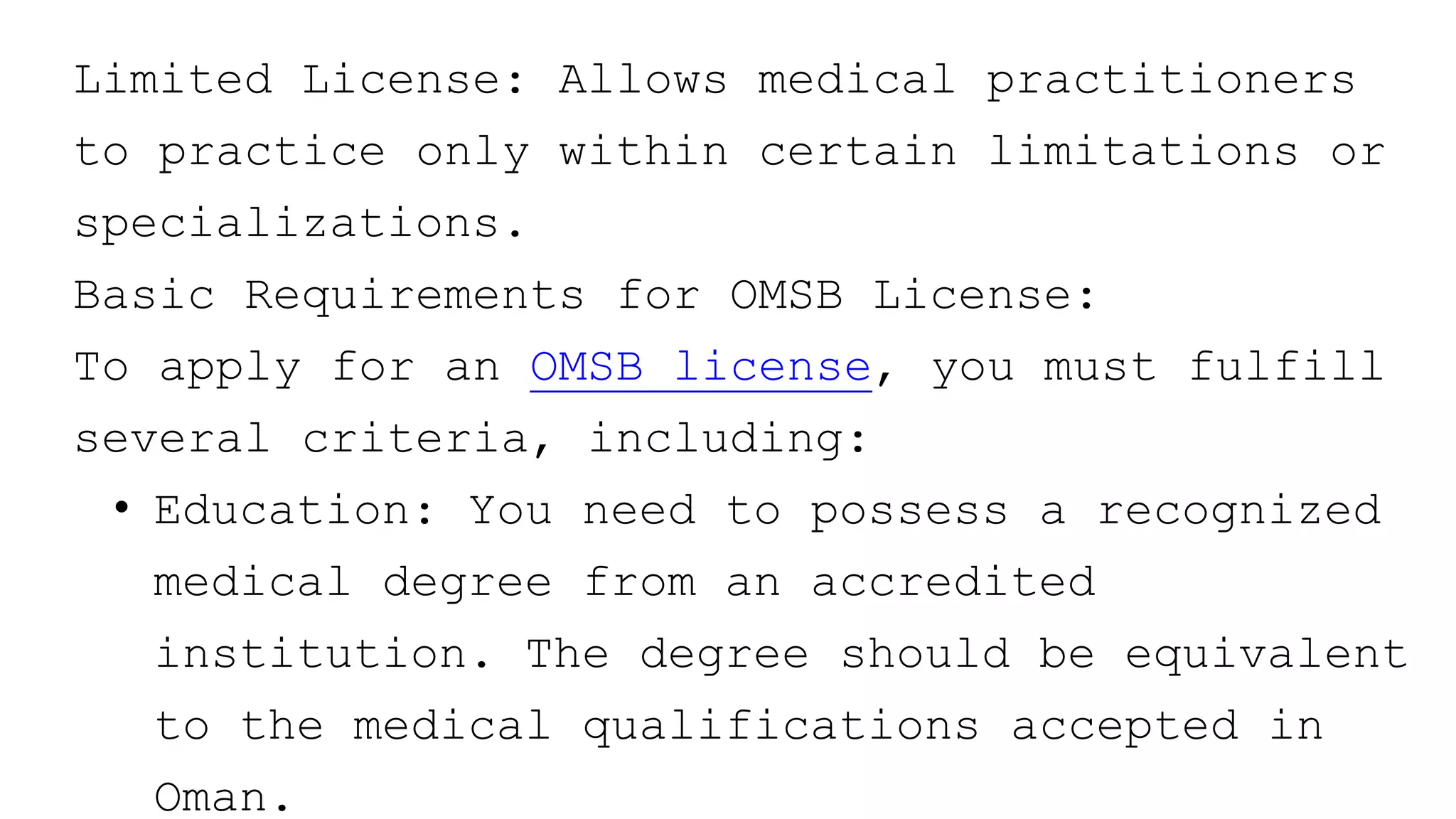 OMSB License Requirements.pptx