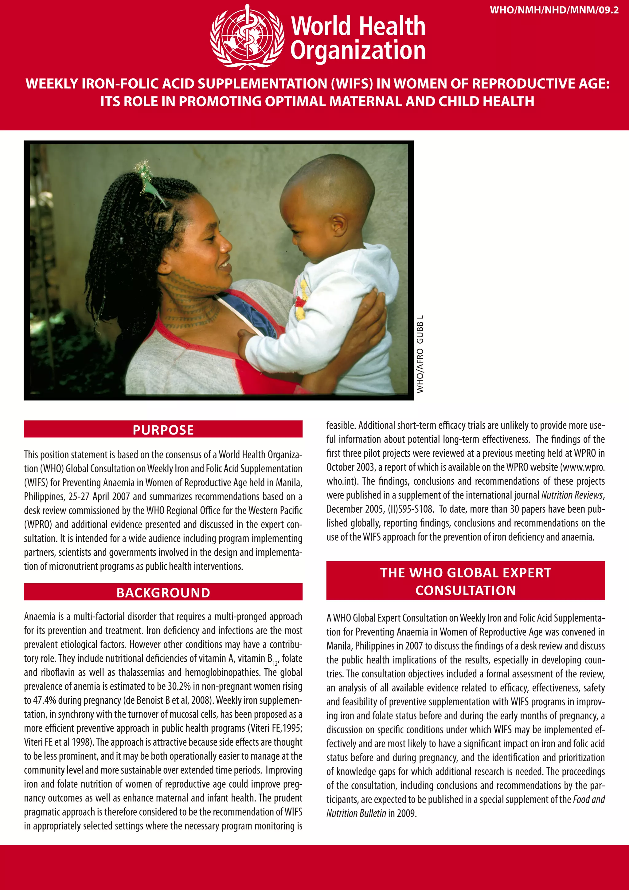 Oms guidelines folic acid | PDF