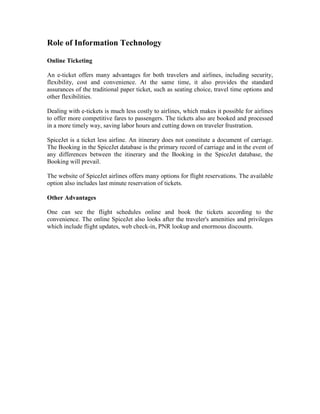 Operations management - Spice Jet | PDF