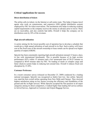 Operations management - Spice Jet | PDF