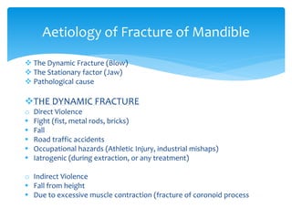 Fractures of mandible and detailed discussion | PPTX | Death, Injury ...