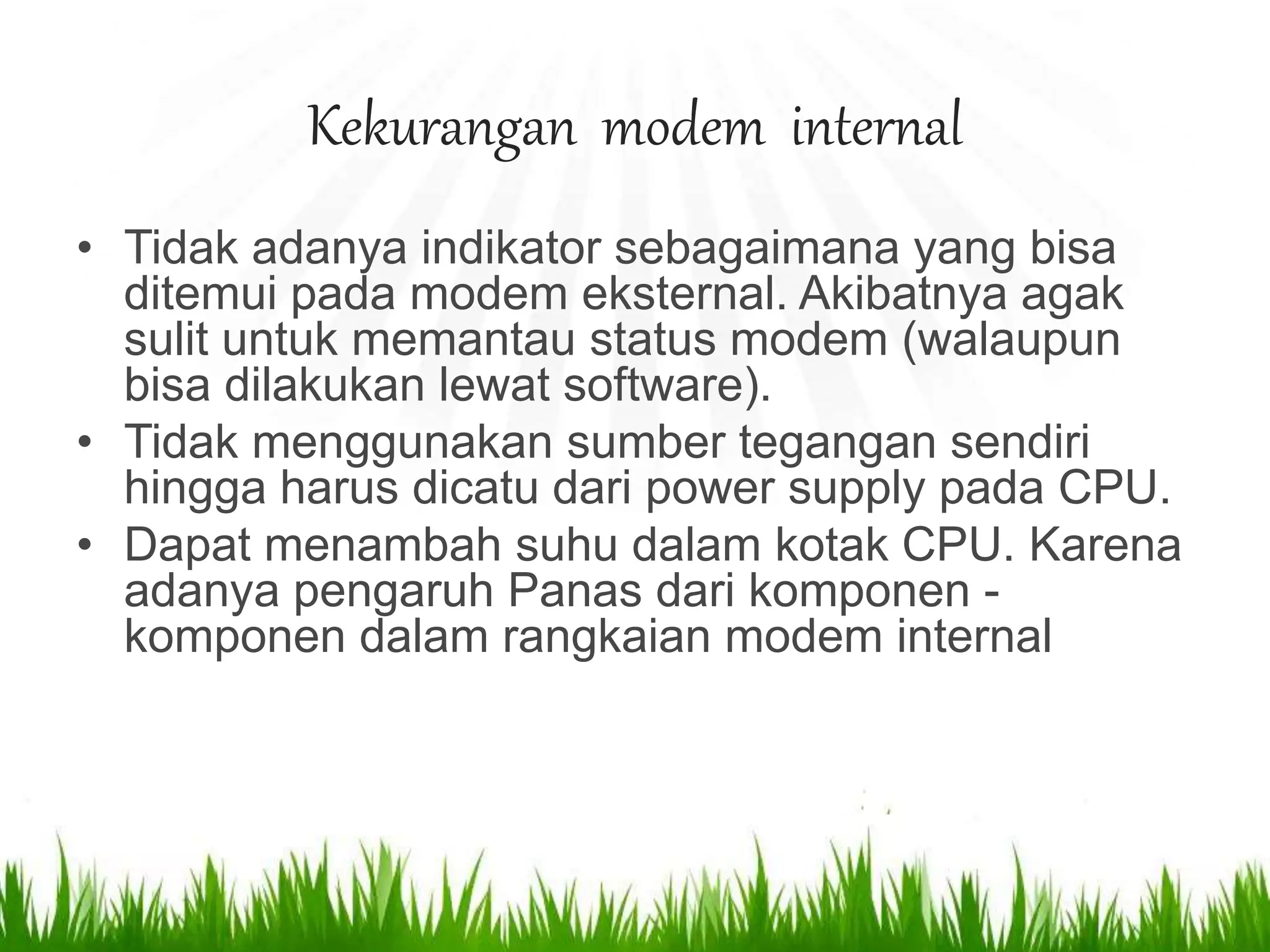 Penjelasan Lengkap tentang modem | PPT