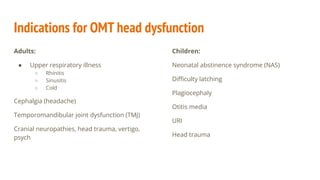 OMT - Head region - osteopathy of the head and neck region | PDF