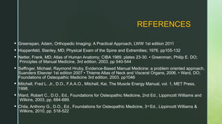 OMT cervical spine - osteopathy in the head and neck region | PPTX