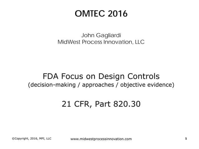 FDA Focus on Design Controls | PDF | Desktop Publishing | Computer ...