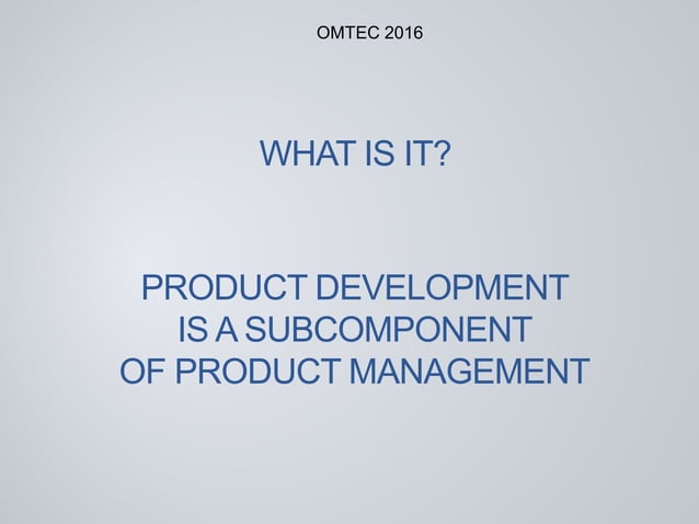 What Is It? Product Development vs. Product Management | PDF