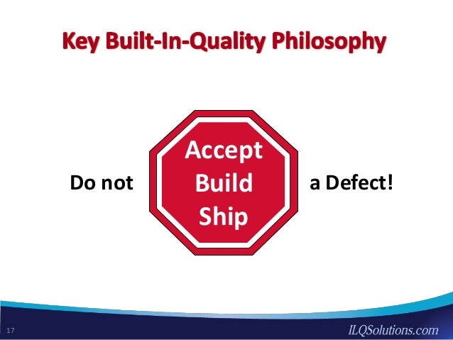 Achieving Built-in-Quality: Actions and Implementation