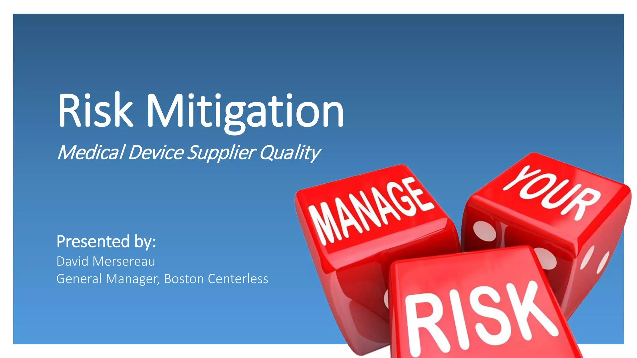 Raw Materials Risk Management | PPT