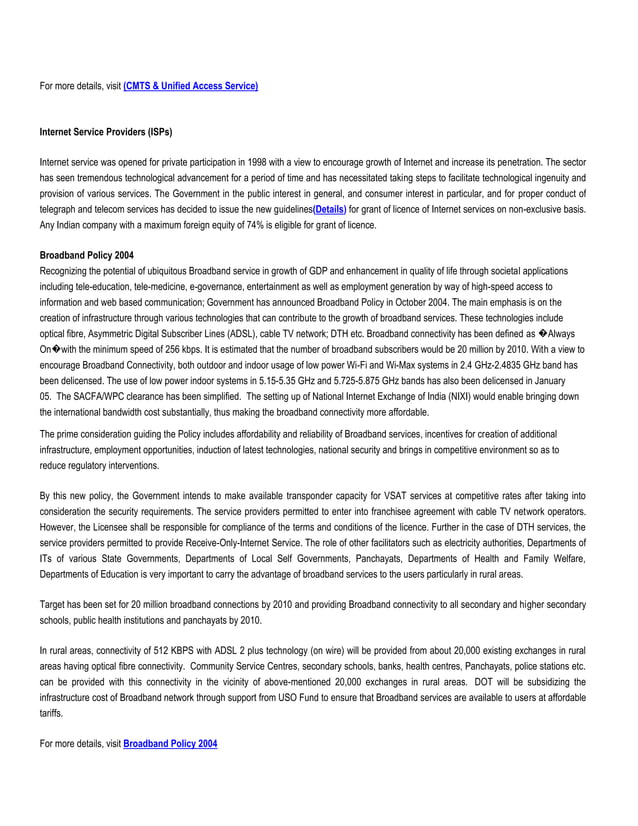 Operation management Telecom Sector in India | DOCX