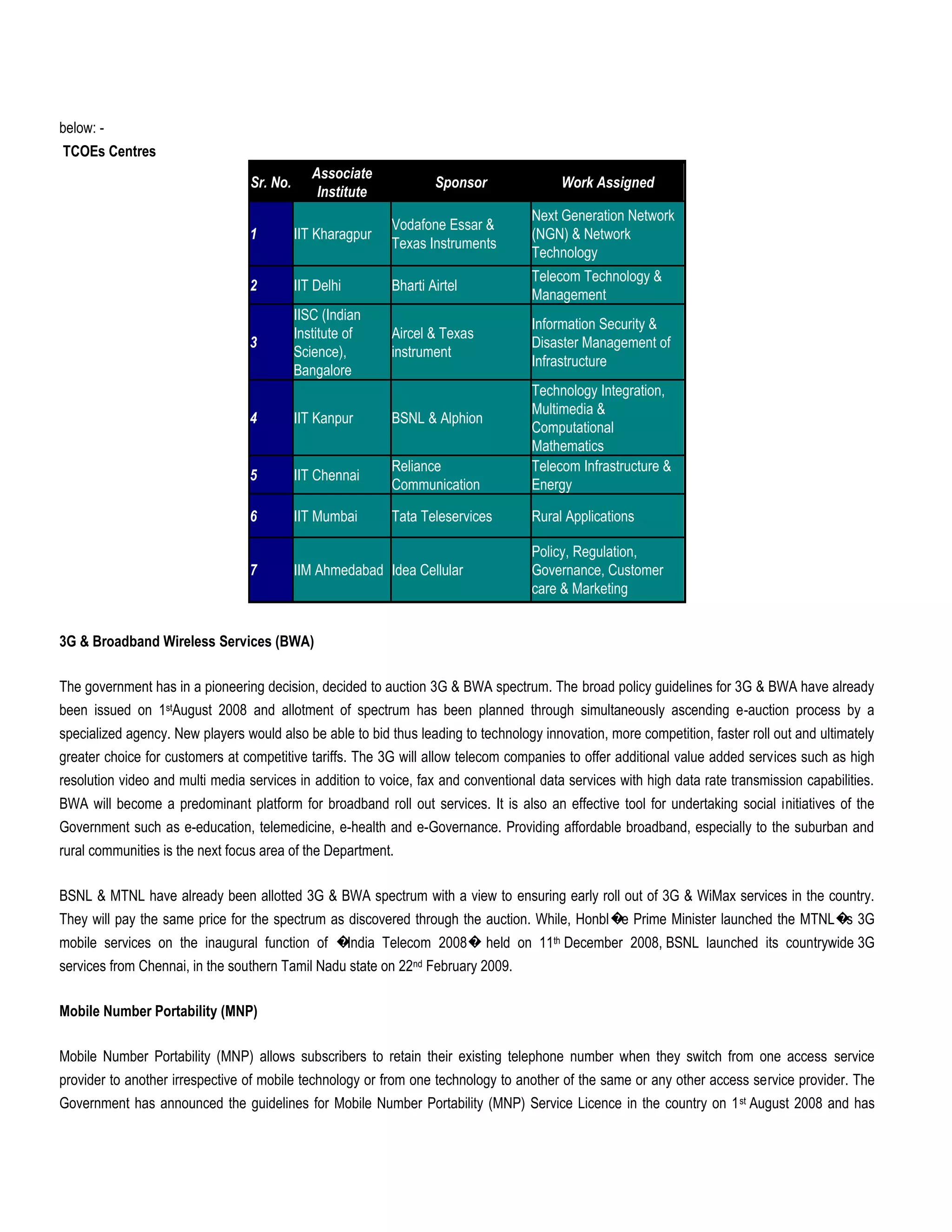 Operation management Telecom Sector in India | PDF