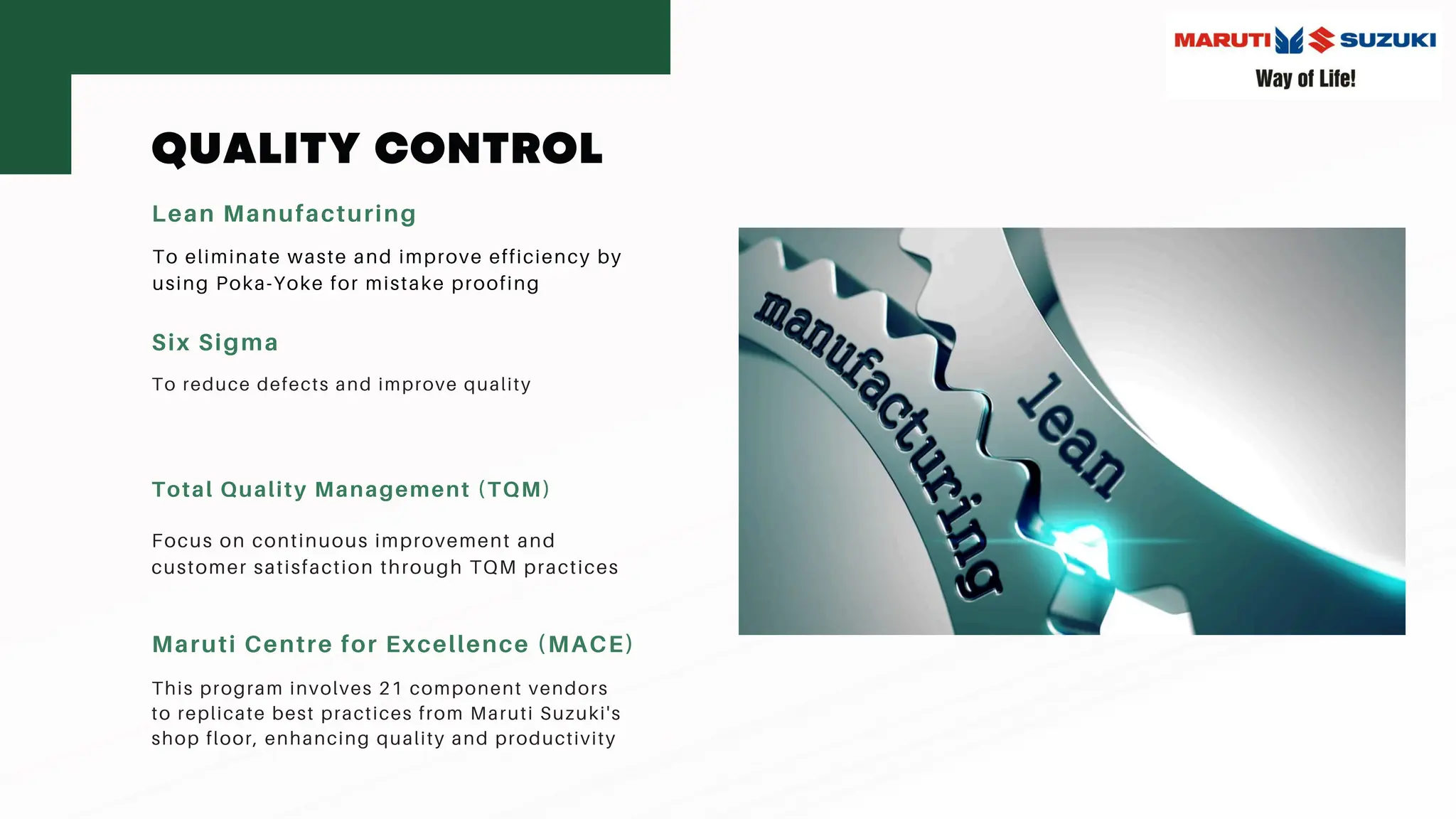 Operations management principles used by Maruti Suzuki | PDF