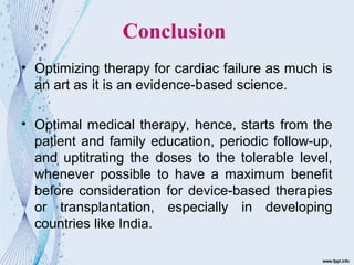 Optimal medical therapy in heart failure | PPT