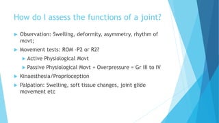 OMT Lecture 2.pptx Physiotherapy students | PPTX