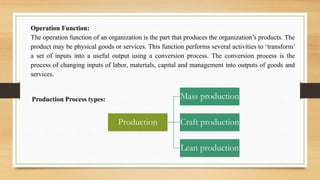 production process and operation management | PPT