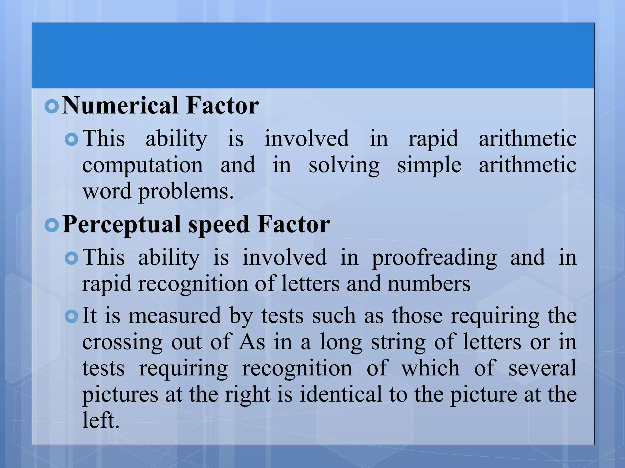 Thurston's Group Factor Theory | PPTX