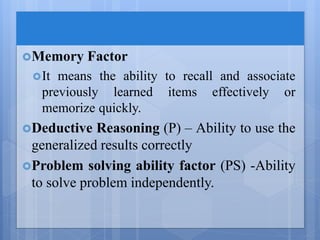 Thurston's Group Factor Theory | PPTX
