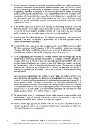 Turismo Accesible. Recomendaciones de la OMT 2013 (inglés) | PDF